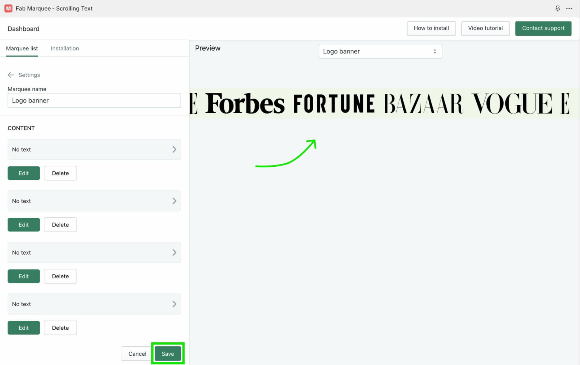 How To Add A Scrolling Logo Banner To Shopify Easy Tutorial Fabapps