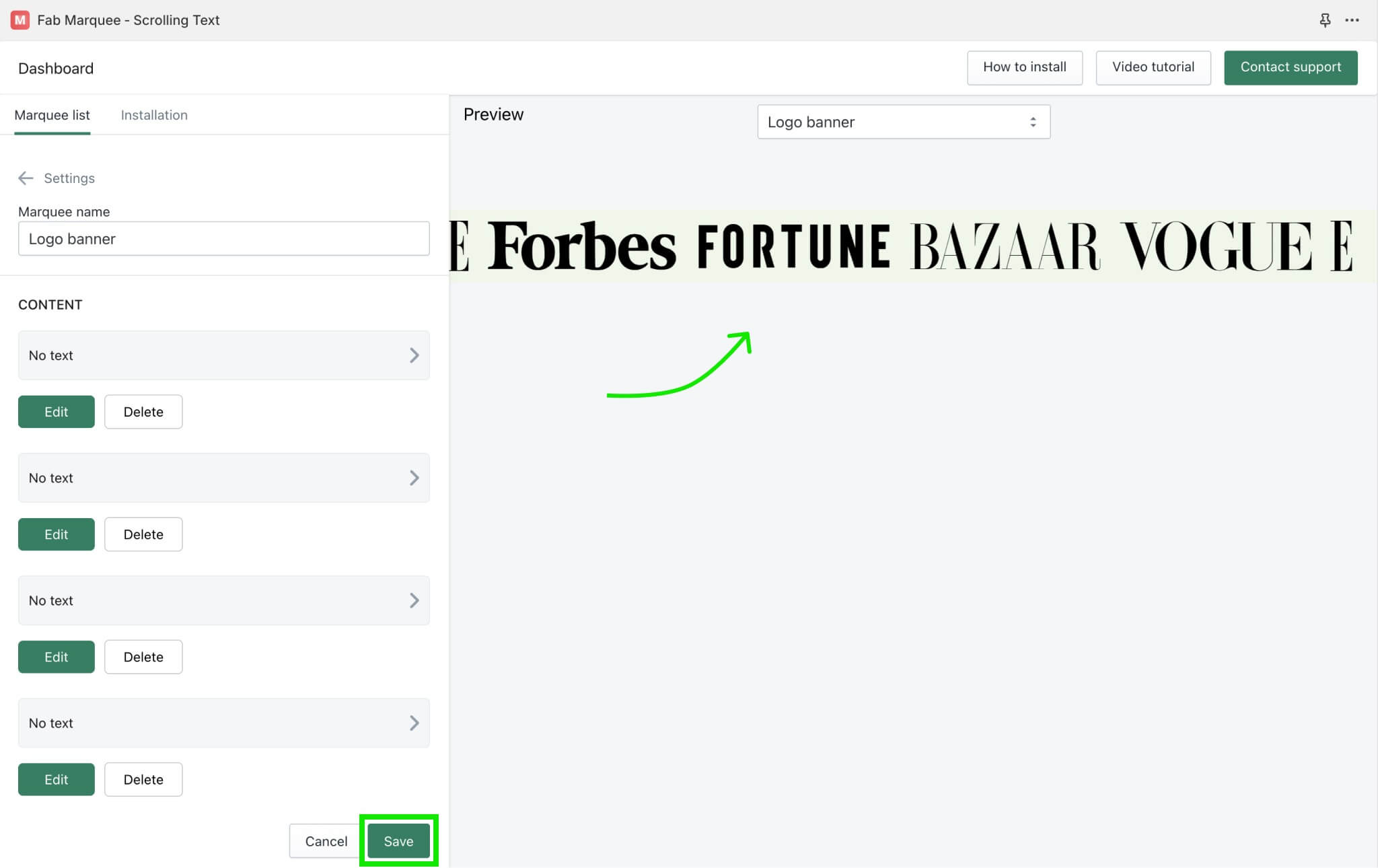 How to add a scrolling logo banner to Shopify? Easy tutorial. - FabApps