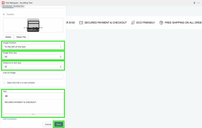 How to add scrolling announcement bar with icons to Shopify. Easy tutorial. - FabApps