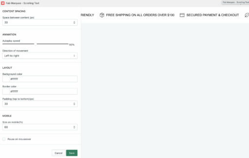 How to add scrolling announcement bar with icons to Shopify. Easy tutorial. - FabApps