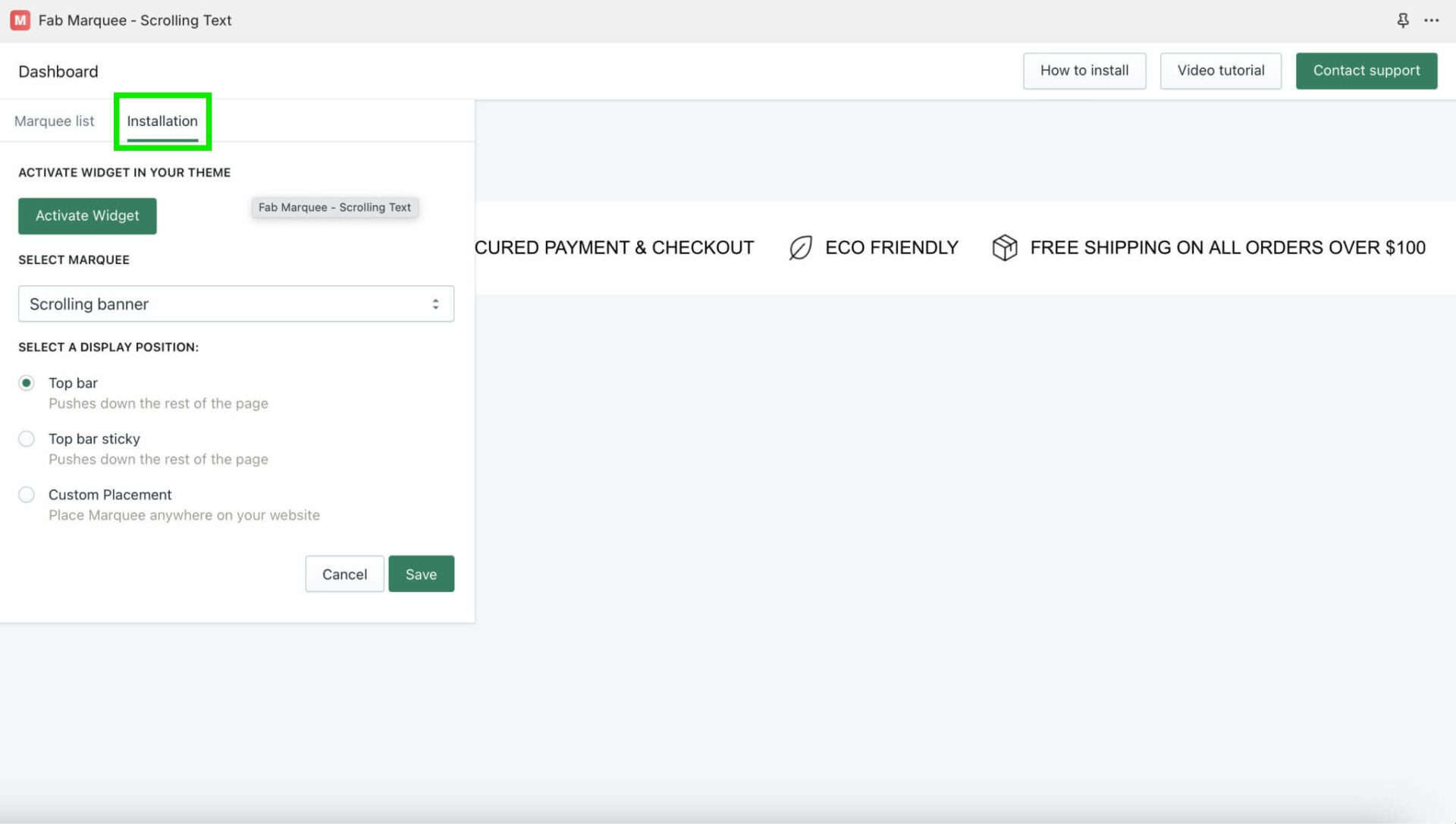How to add scrolling announcement bar with icons to Shopify. Easy ...